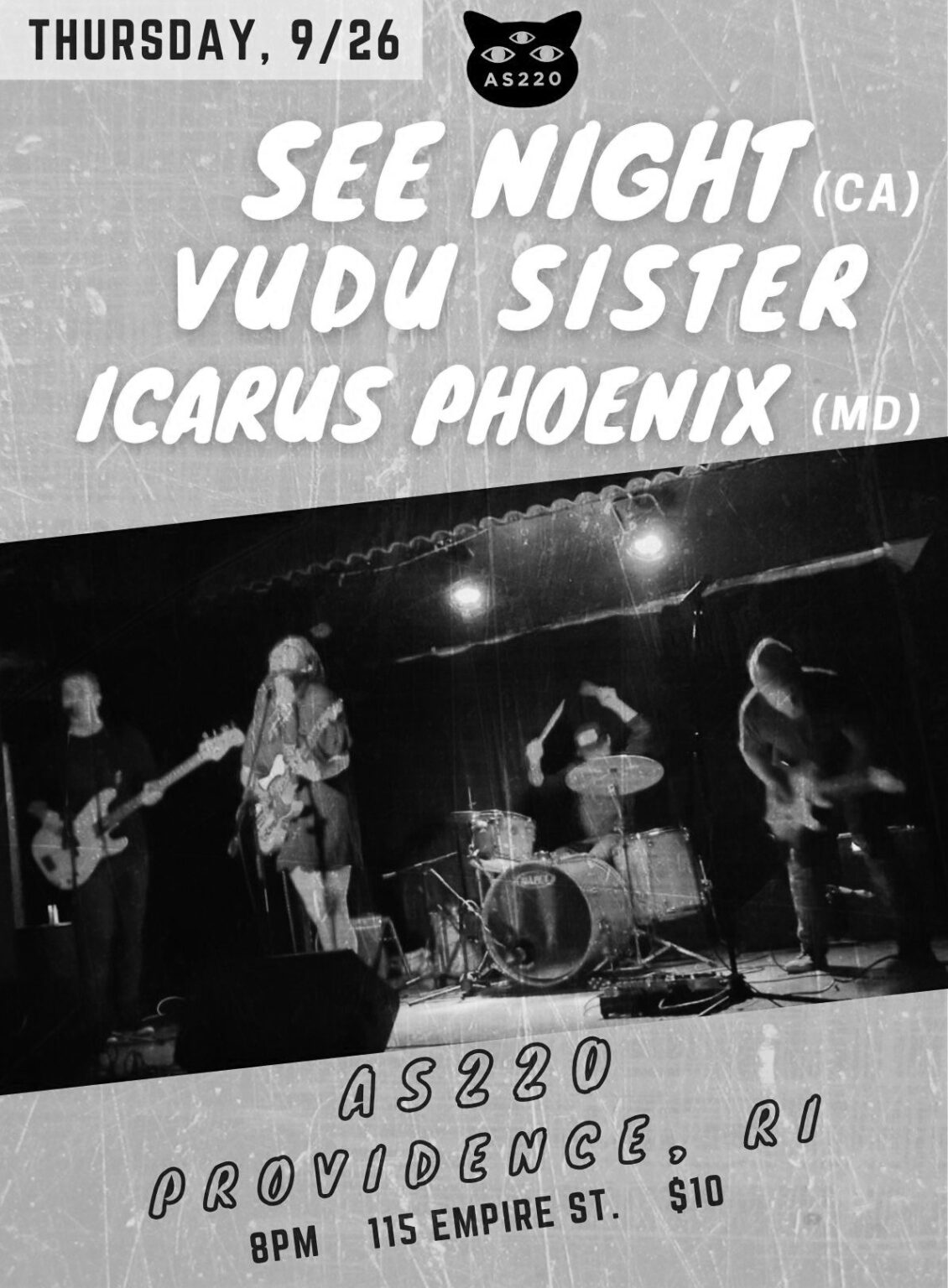 RI Shows || See Night, Vudu Sister, Icarus Phoenix - RI Shows